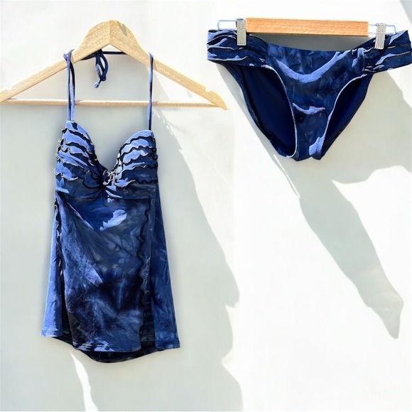 Robin Piccone | Swim | Robin Piccone Blue Tie Dye 2 Piece Swimsuit Set ...